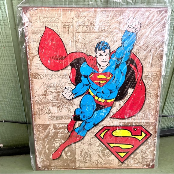 DC Comics | Wall Decor | New Superman Metal Sign | Poshmark